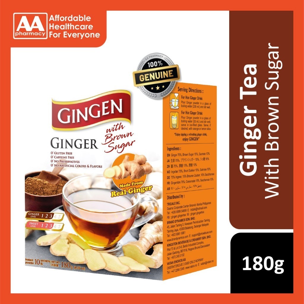 Gingen Instant Ginger With Brown Sugar Original 180g – AA Pharmacy