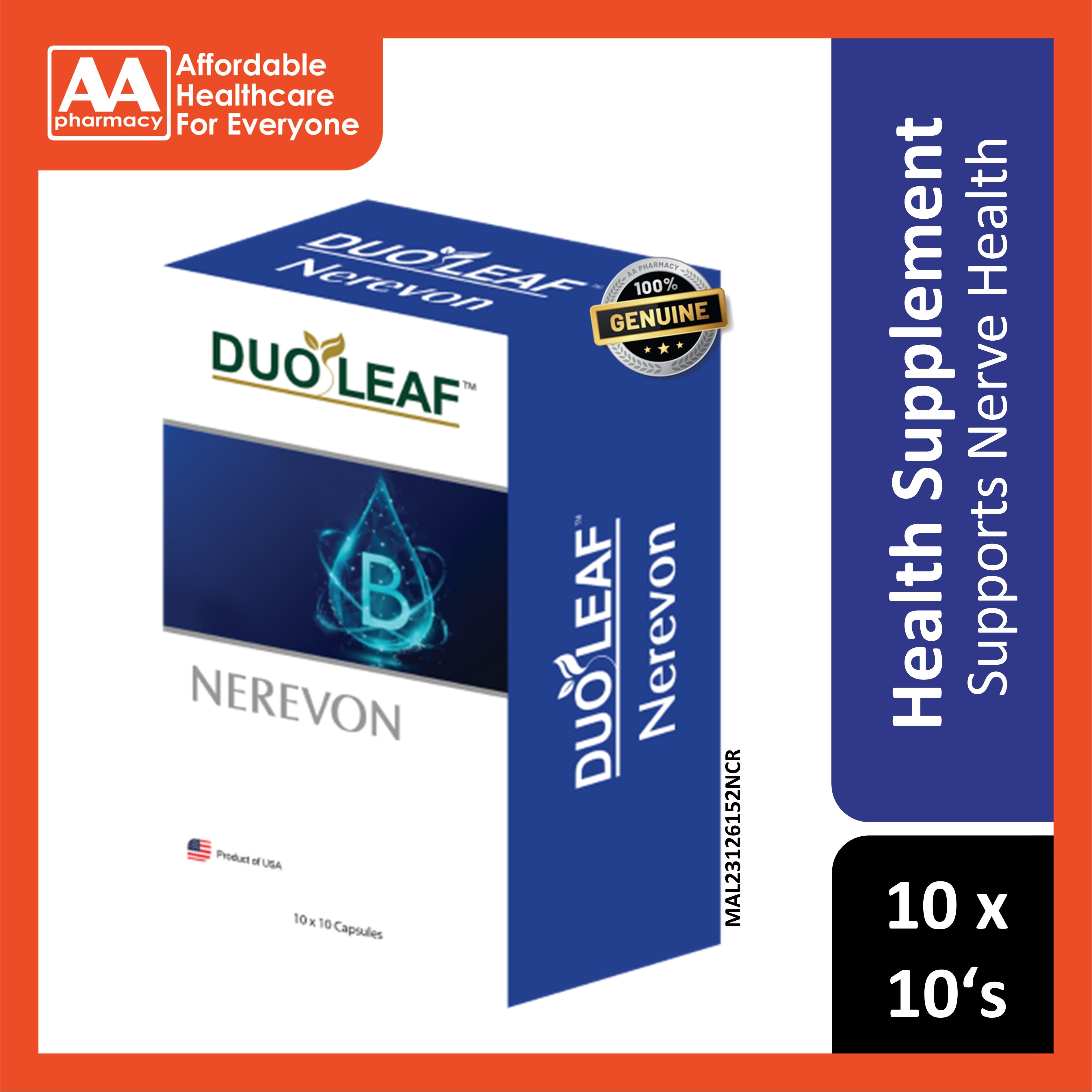 Duoleaf Nerevon Capsules 10's x10 – AA Pharmacy