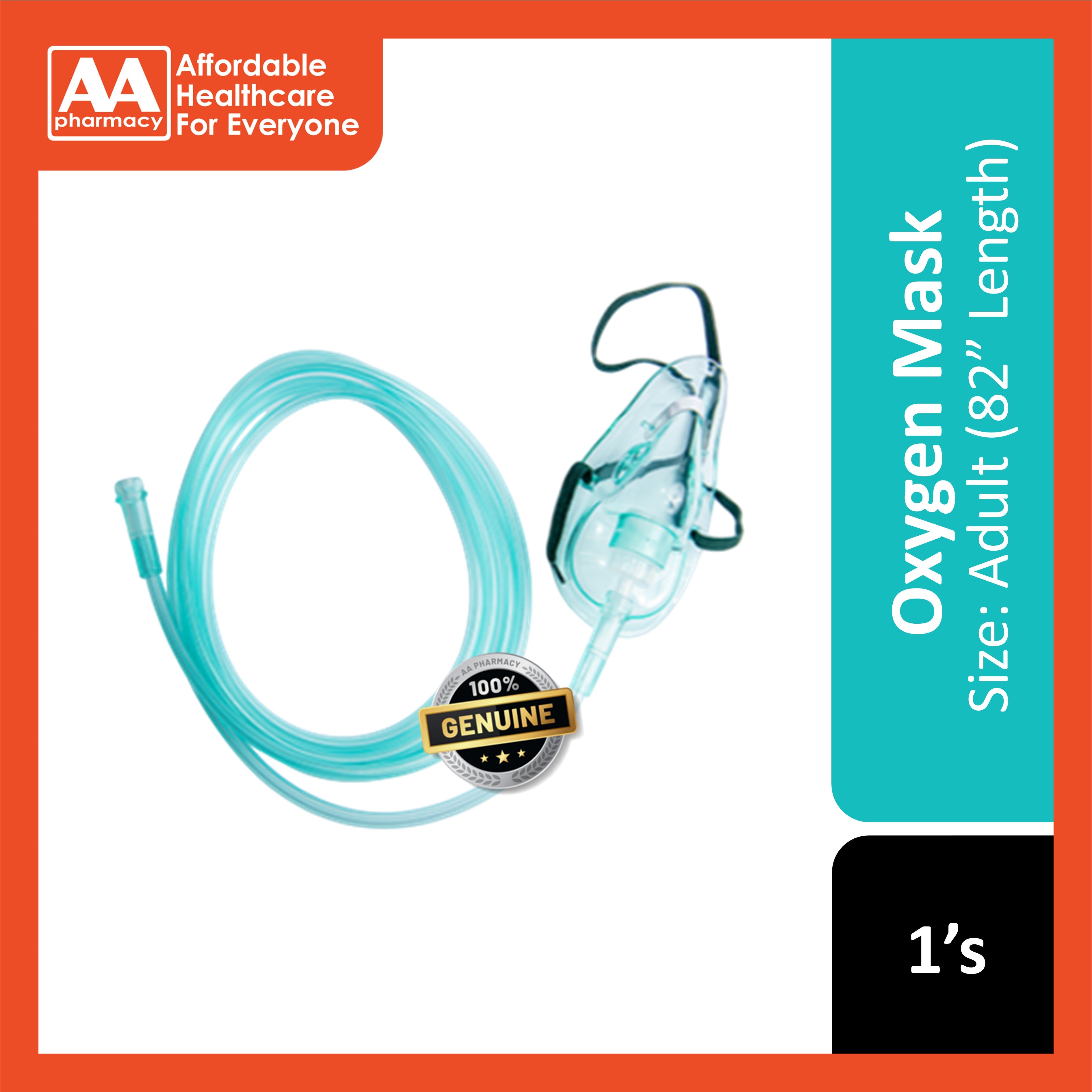 Hospitech Oxygen Mask With Tubing Size Adult 1 s AA Pharmacy hospitech-oxygen-mask-with-tubing-size-adult-1-s-aa-pharmacy