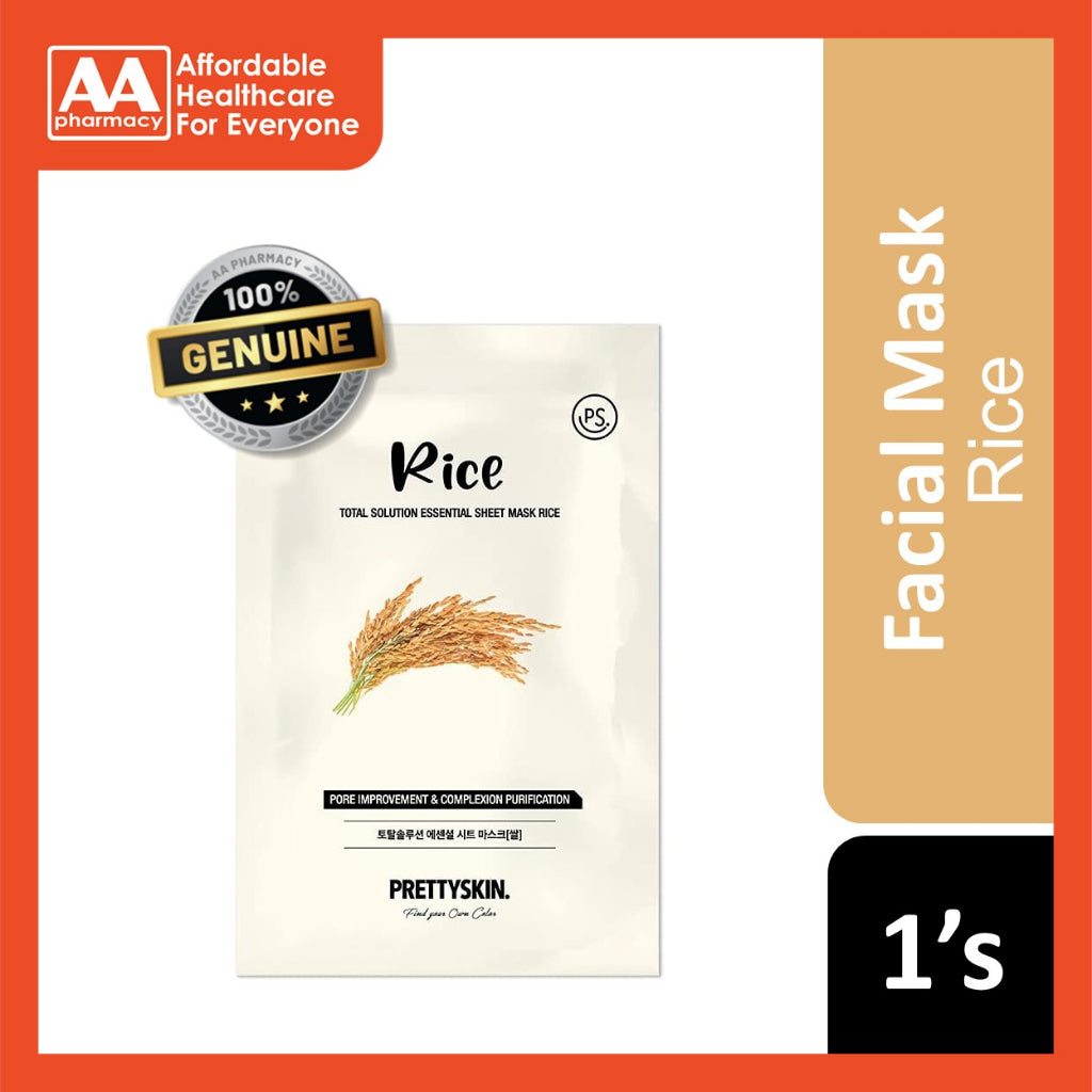 Pretty Skin Total Solution Essential Sheet Mask Rice – AA Pharmacy