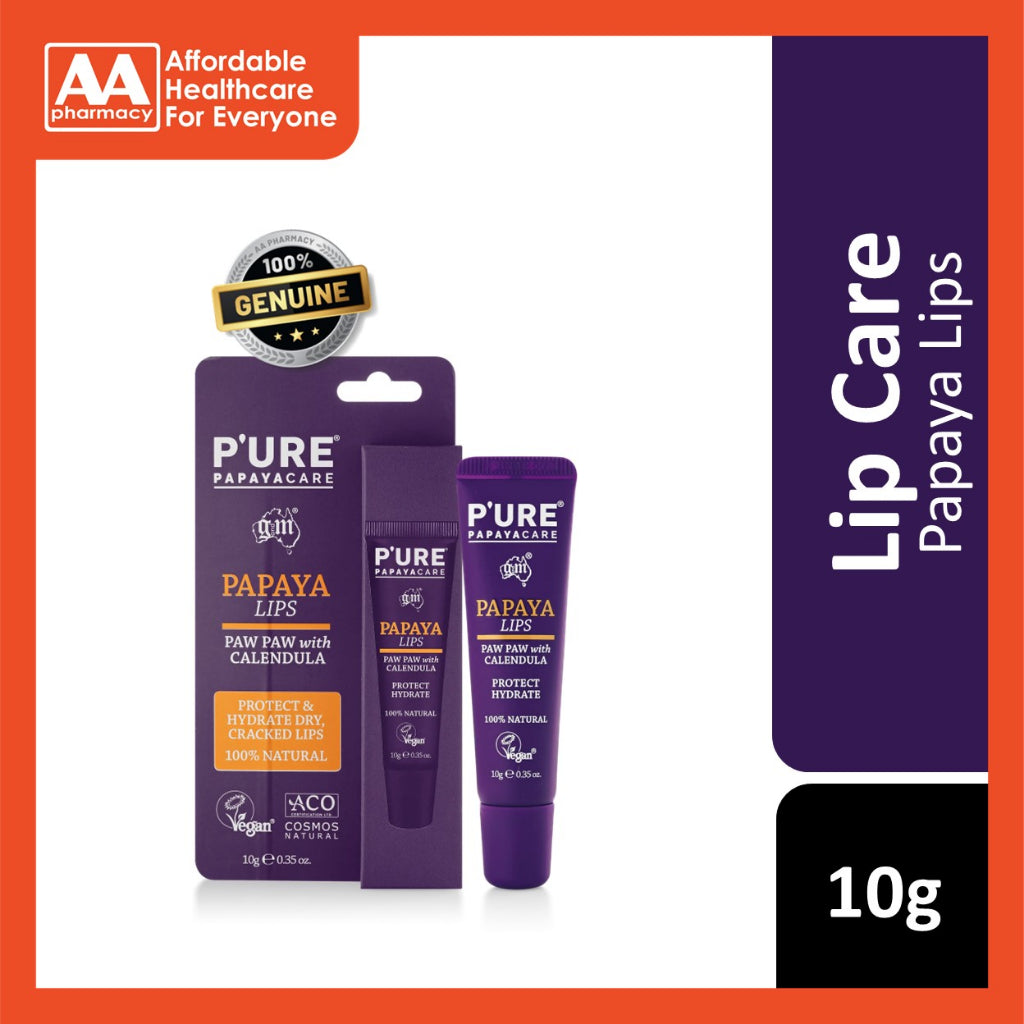 P'ure Papaya Lips 10g – AA Pharmacy