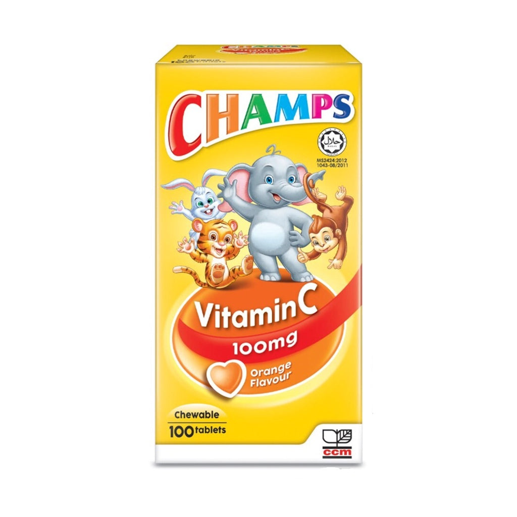 Champs Vit C 100mg Tab 100's (Orange) – AA Pharmacy