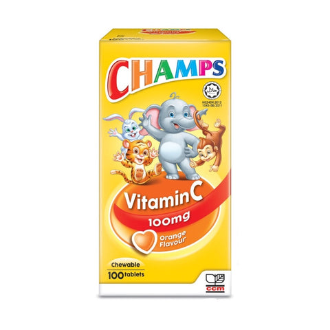 Champs Vit C 100mg Tab 100's (Orange) – AA Pharmacy