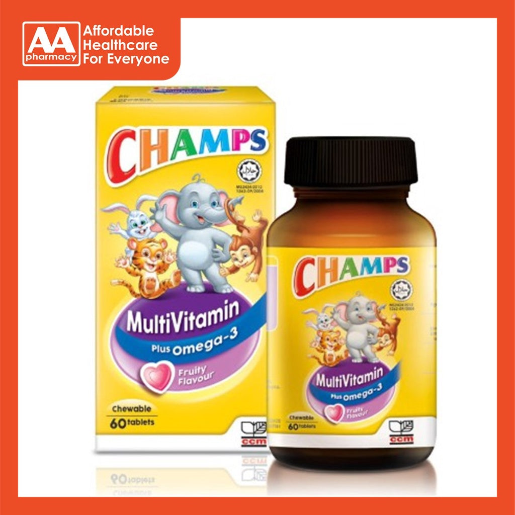 Champs Multivitamin Plus Omega 3 (Multi-Frutti Flavour) Chewable Table ...