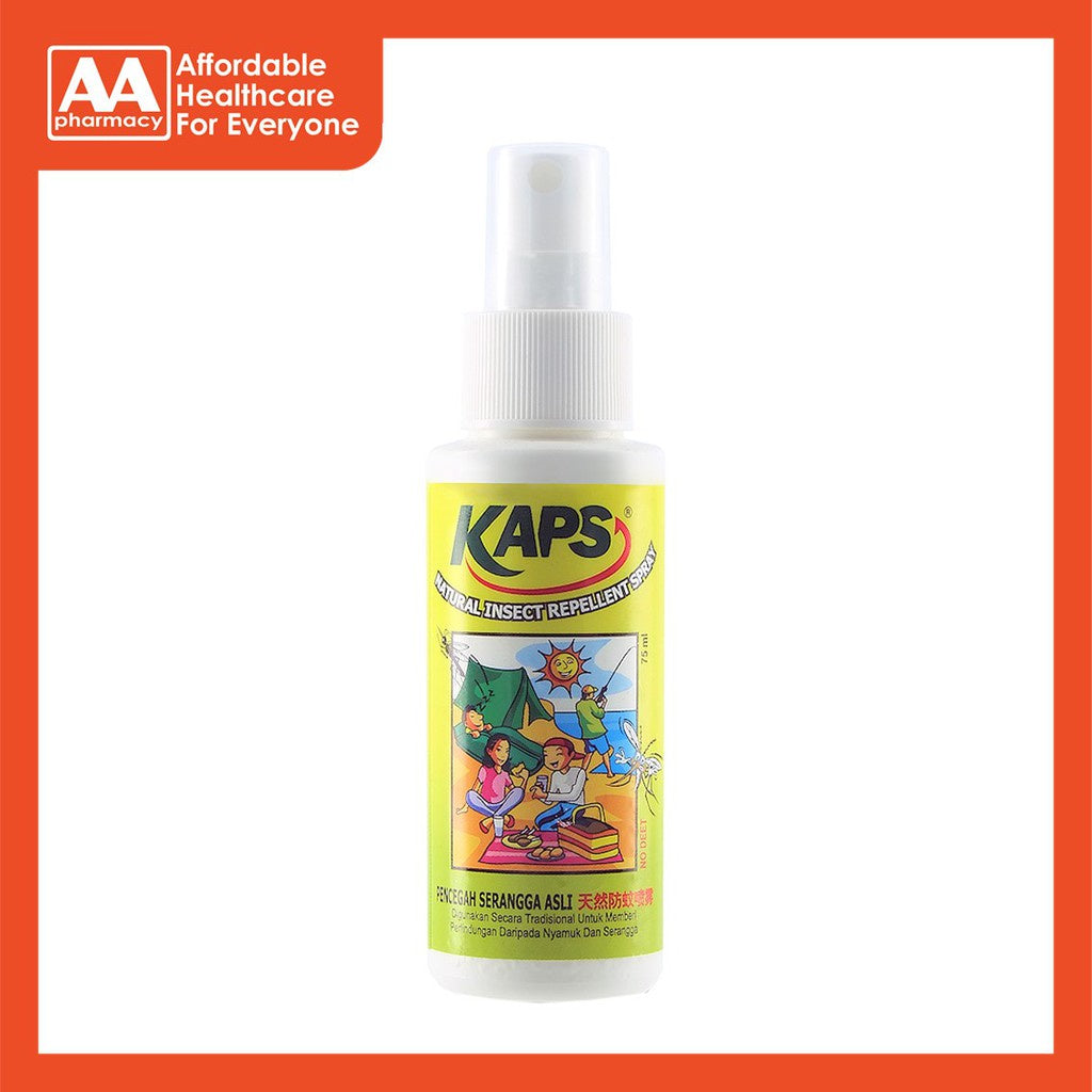 Kaps Natural Insect Repellent (Spray 75mL) – AA Pharmacy