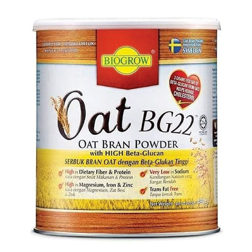 Biogrow Oat Bg22 Oat Bran Powder 480g – AA Pharmacy