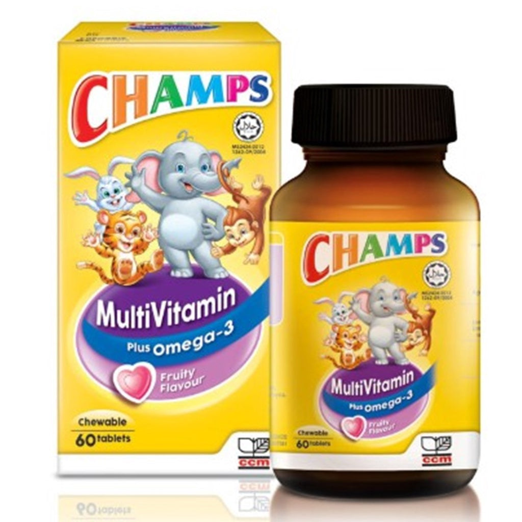 Champs Multivitamin Plus Omega 3 (Multi-Frutti Flavour) Chewable Table ...