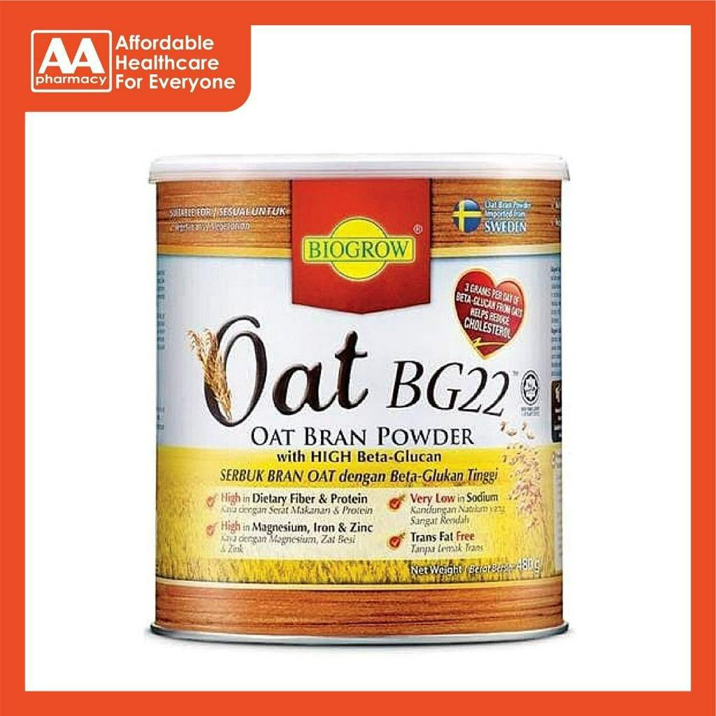 Biogrow Oat Bg22 Oat Bran Powder 480g – AA Pharmacy